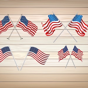 4 X USA Crossed Flags SVG PNG Files for Shirts United States Flag Svg ...