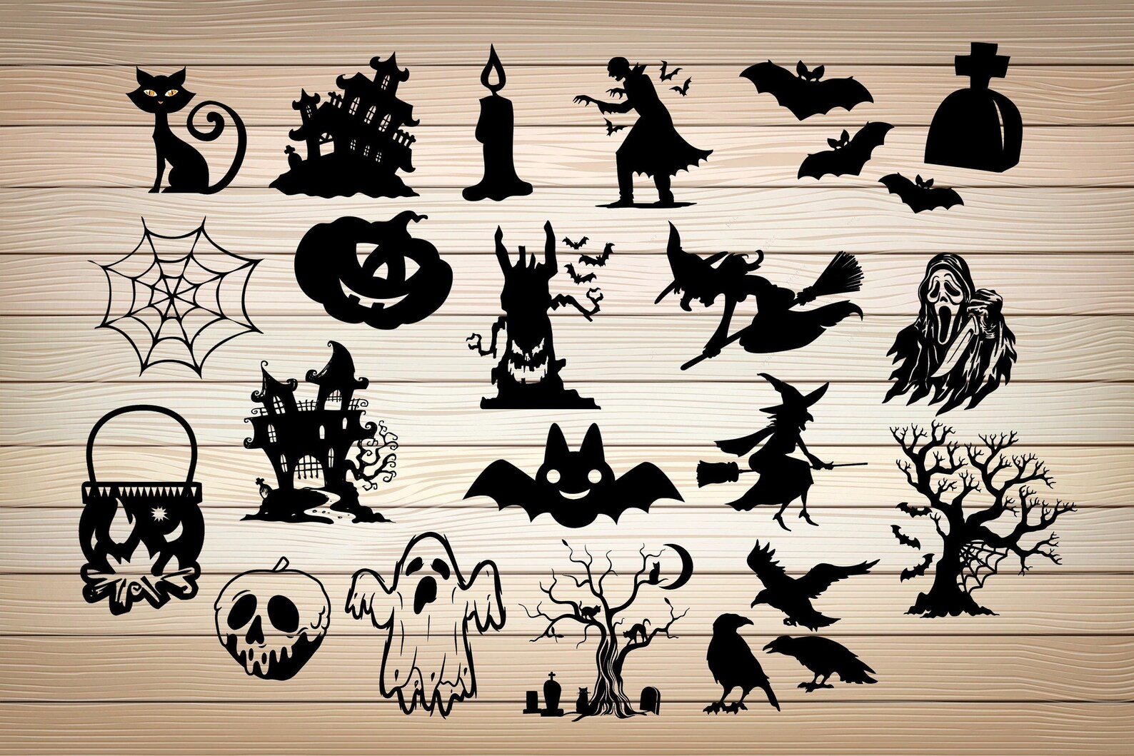 20 X Halloween PNG SVG Bundle Files Witch SVG Fall Pumpkin Svg Autumn ...