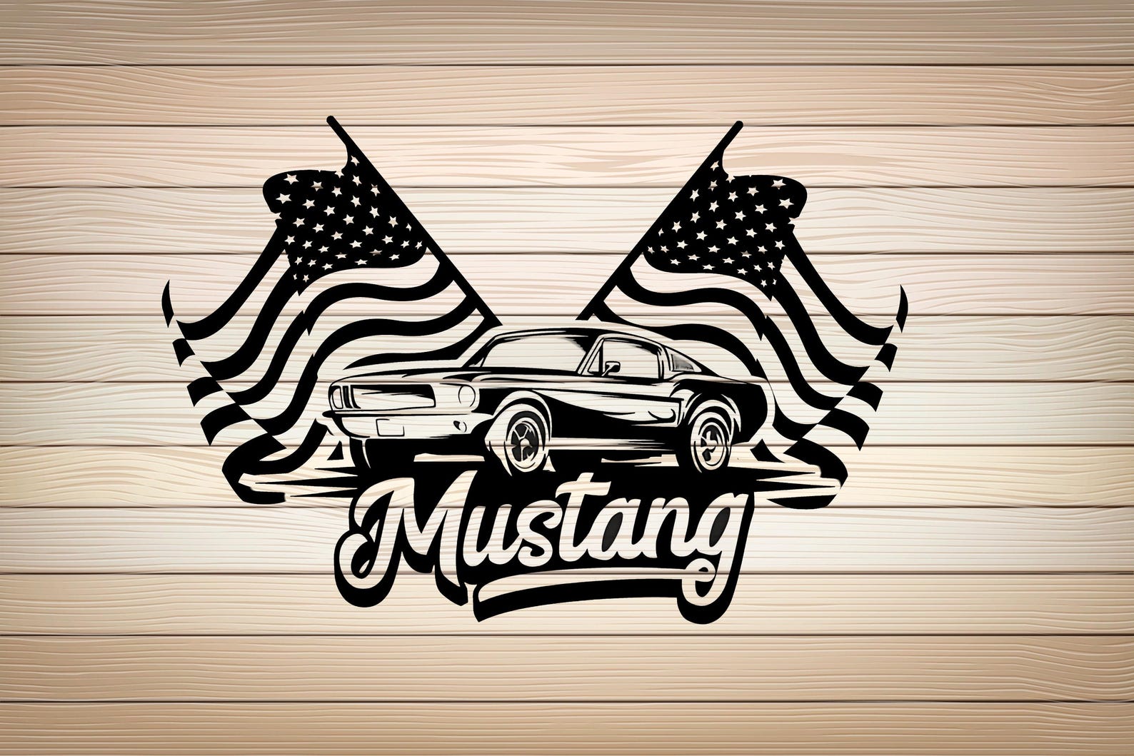 US Car Mustang Flag PNG SVG File American Flag Classic Mustang Png Svg ...