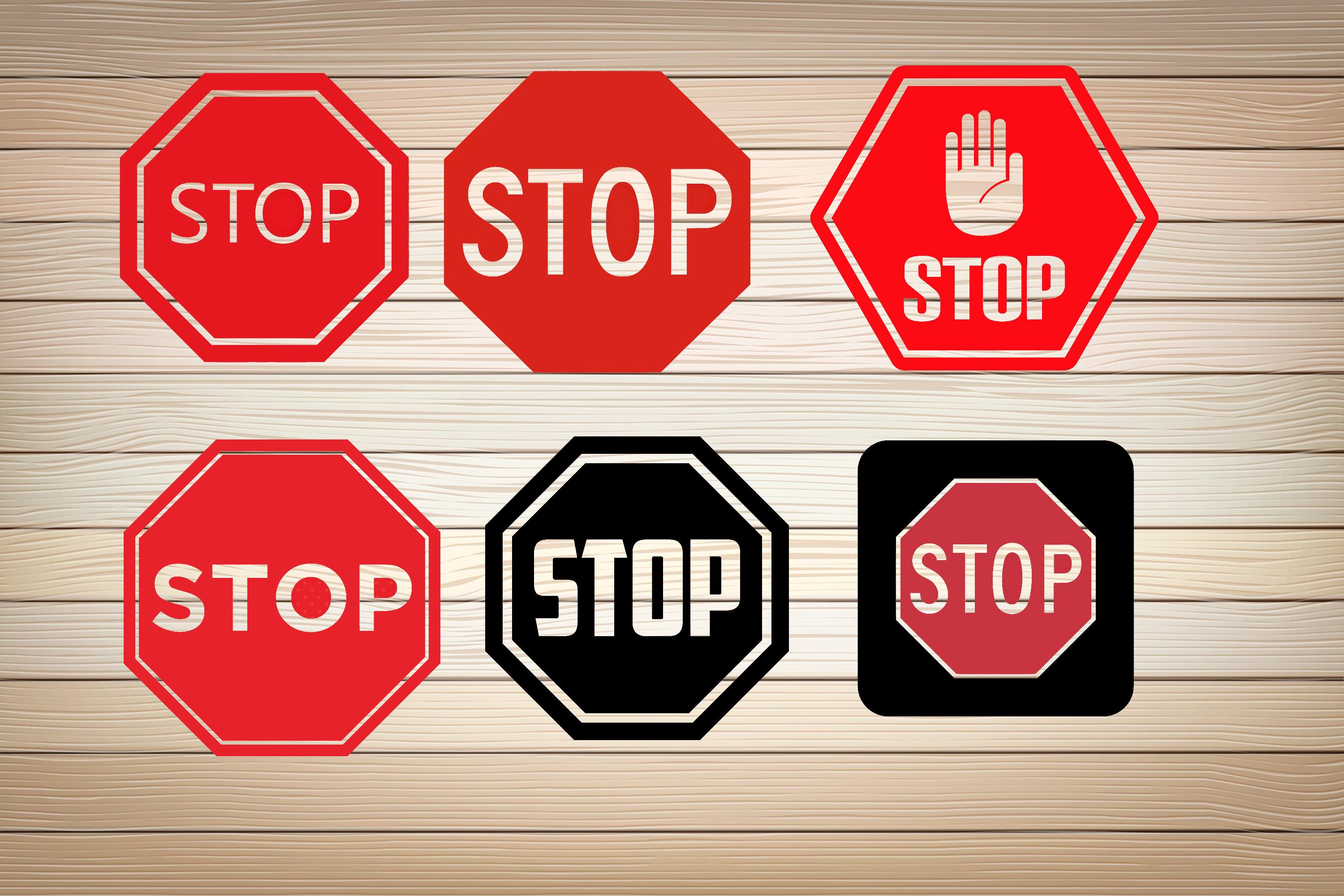 6 X Stop Traffic Sign PNG SVG Stop Sign SVG Vector File Png Transparent ...