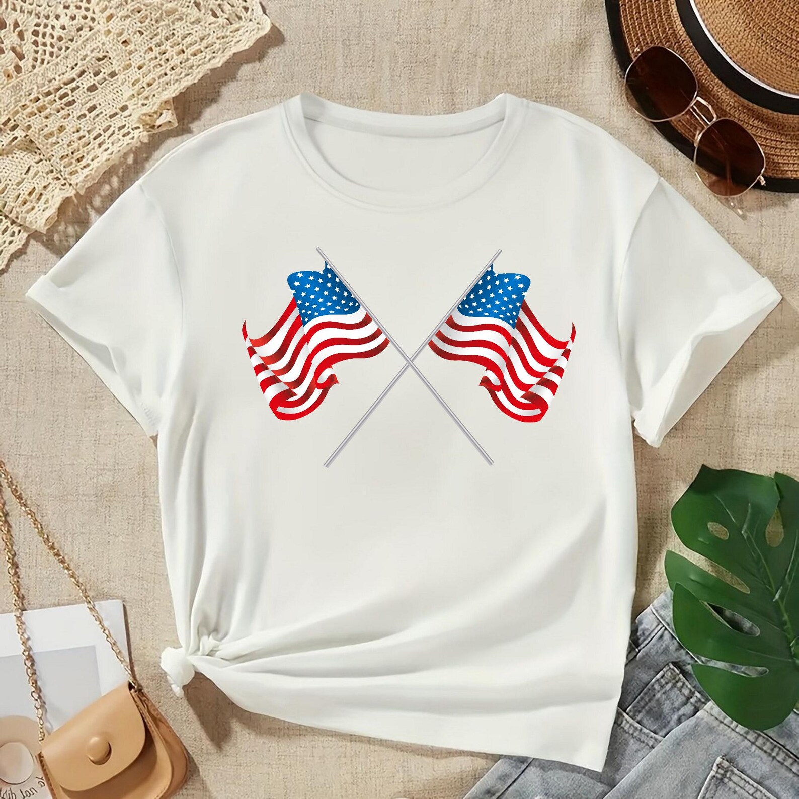 4 X USA Crossed Flags SVG PNG Files for Shirts United States Flag Svg ...