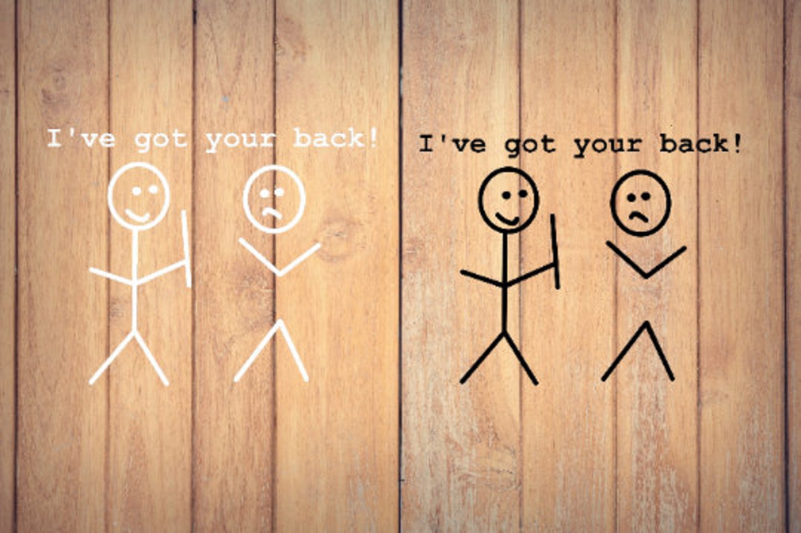 2 X Funny I've Got Your Back Stick SVG PNG Files Stick Figure People ...