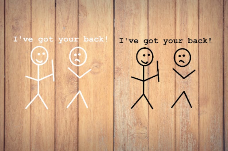 2 X Funny I've Got Your Back Stick SVG PNG Files Stick Figure People ...