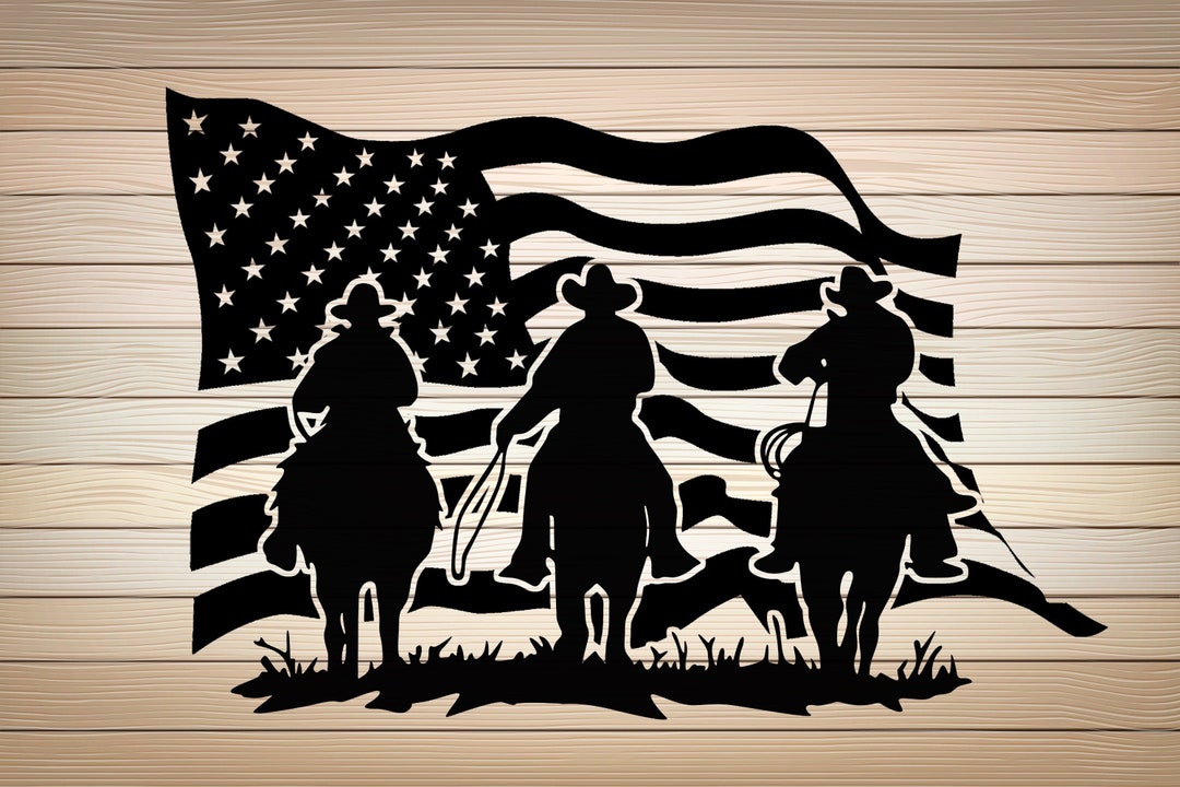 2 X Usa Flag Cowboys Svg Png File Cowboy Font File Cowboy Western Horse