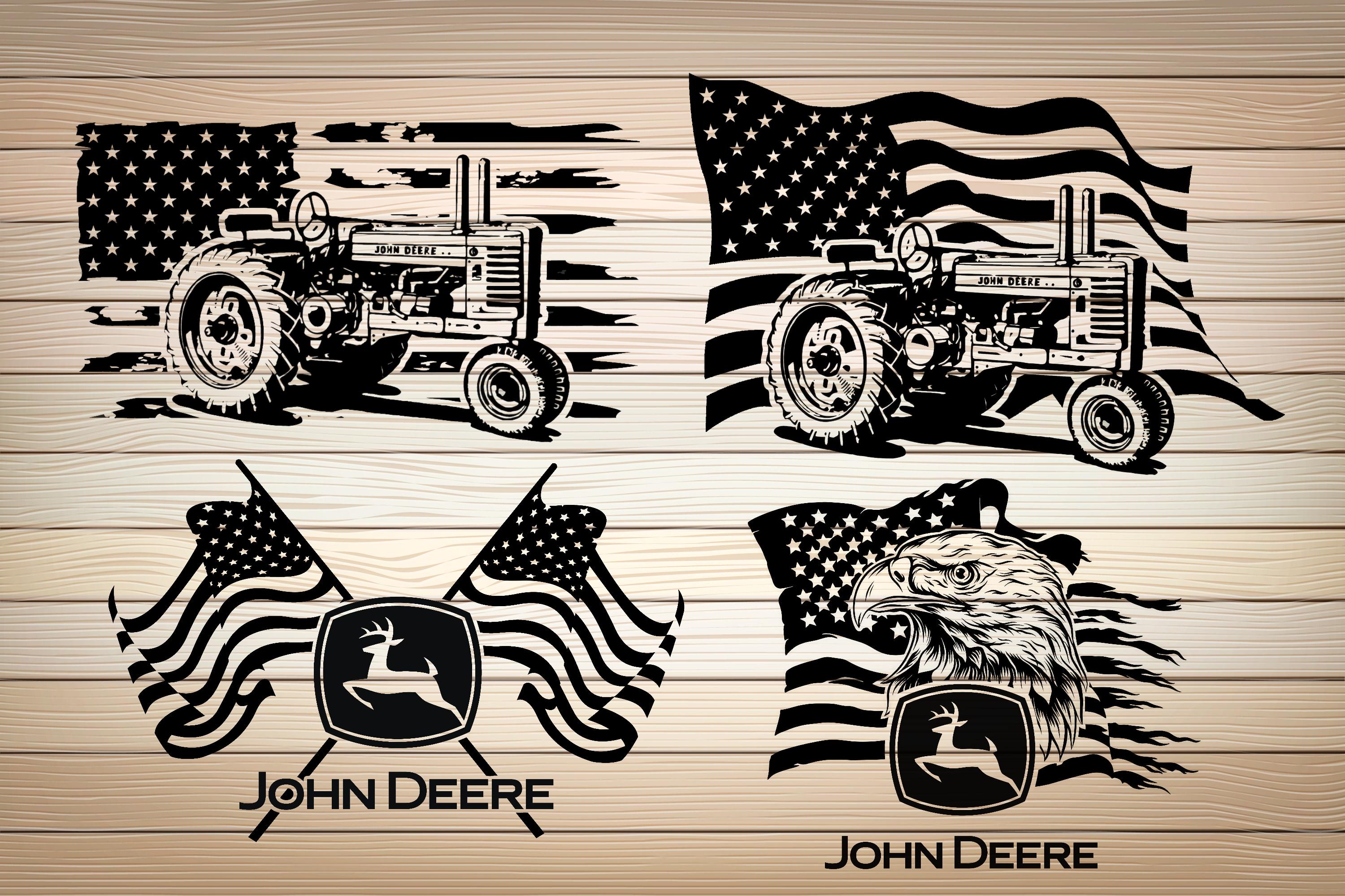 6 X US Tractor Flag PNG SVG File American Classic Usa John Png Svg ...