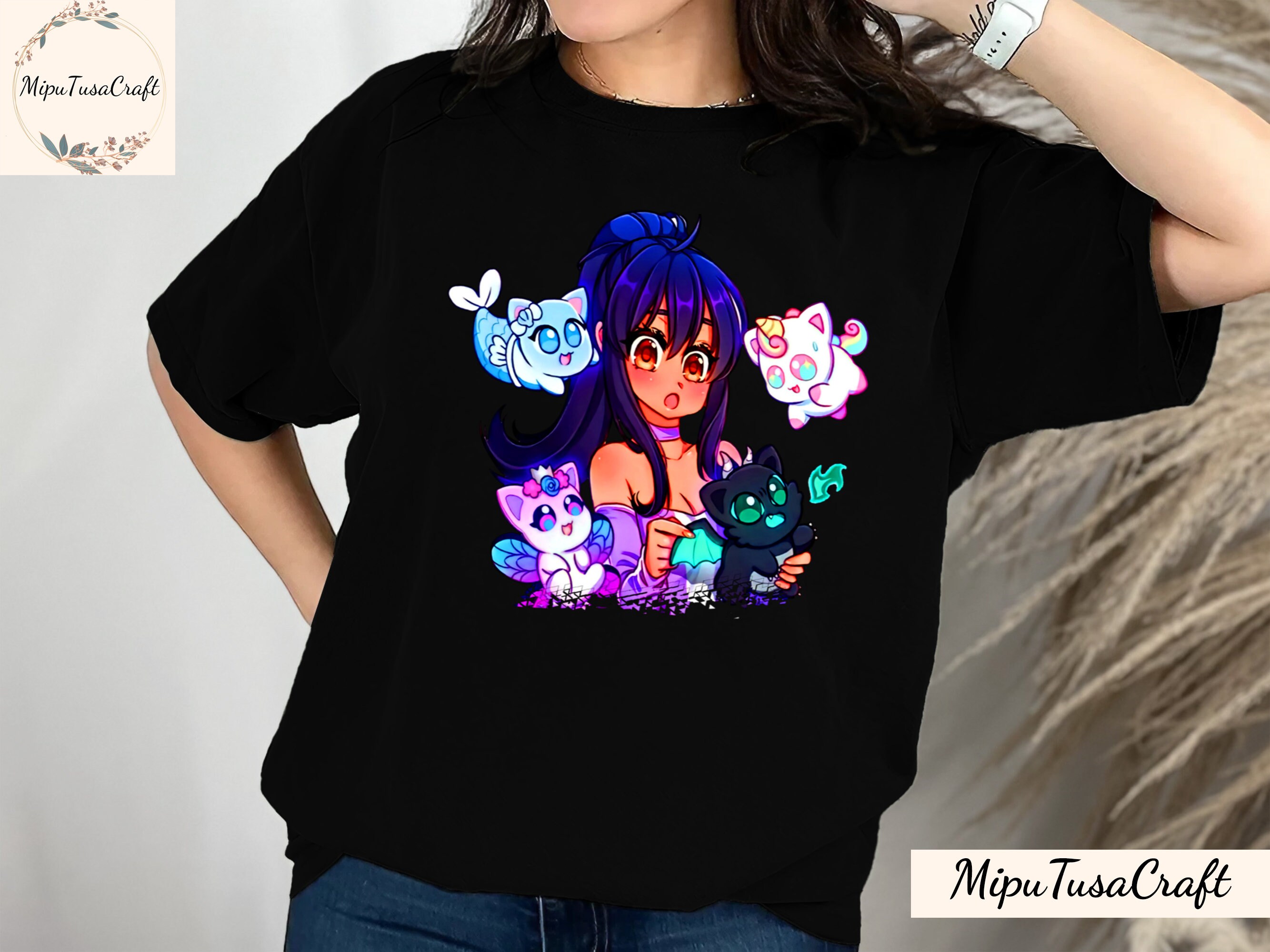 Aphmau Plushies, Youtuber Gamers Boys Girls Novelty Shirt, Aphmau Cute ...
