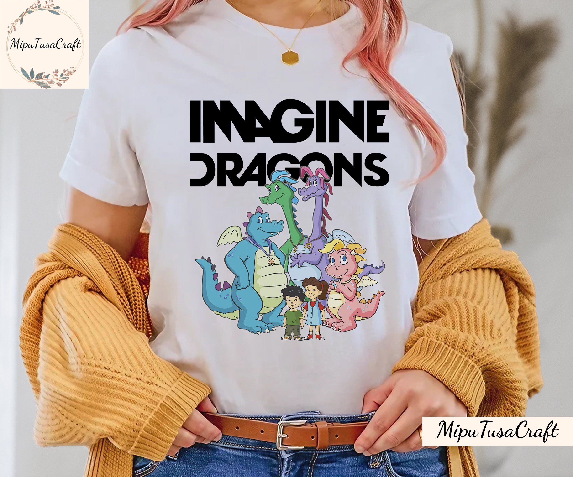 Dragon Tales Imagine Dragon Shirt, Imagine Dragons Tee, Dragon Tales ...