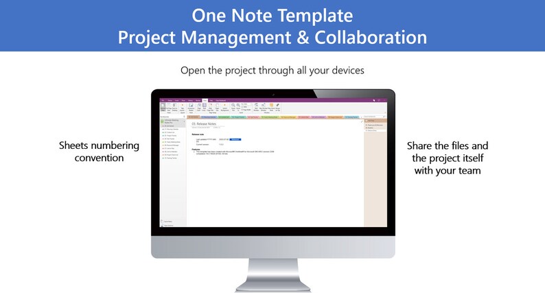 One Note Template Project Management & Collaboration - Etsy