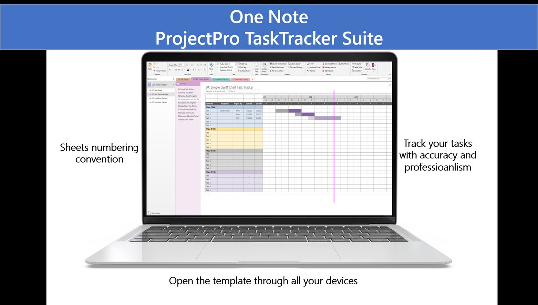 Onenote Projectpro Tasktracker Suite - Etsy