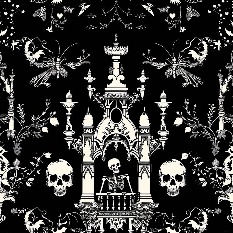 5 Cute Skeleton Tile Images - Digital Download - High Resolution ...