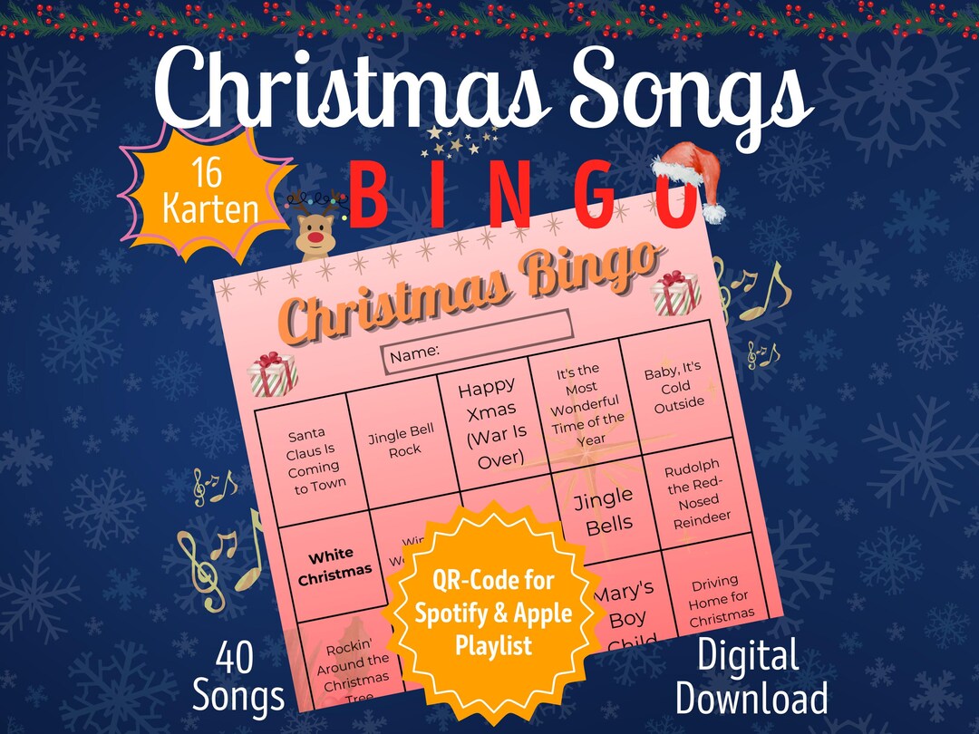 Christmas Bingo | Fun Christmas Party Game for Holiday Celebration ...
