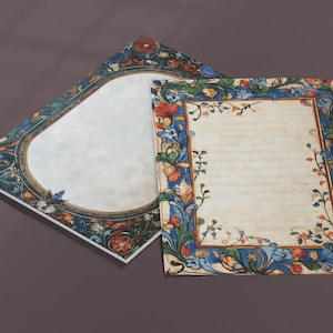 20 Medieval Illuminated Manuscript Blank Pages - Printable Journal Kit ...