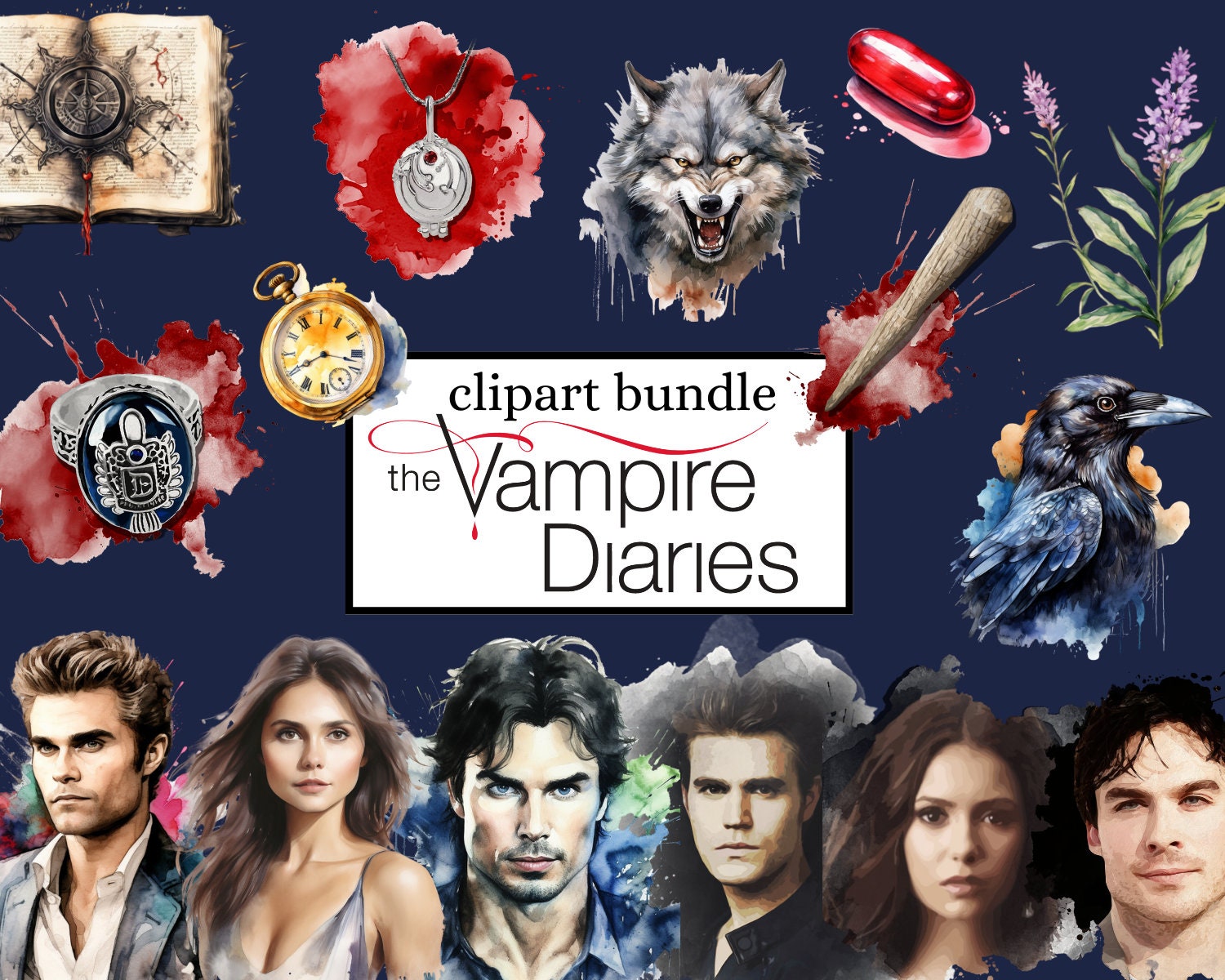 Vampire Diaries PNG Clipart for Web Designs, Instagram Post and Story ...