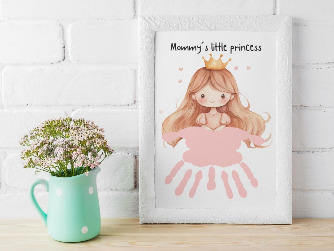 Princess Handprint Art – Cute Keepsake Gift for Kids & Toddlers ...