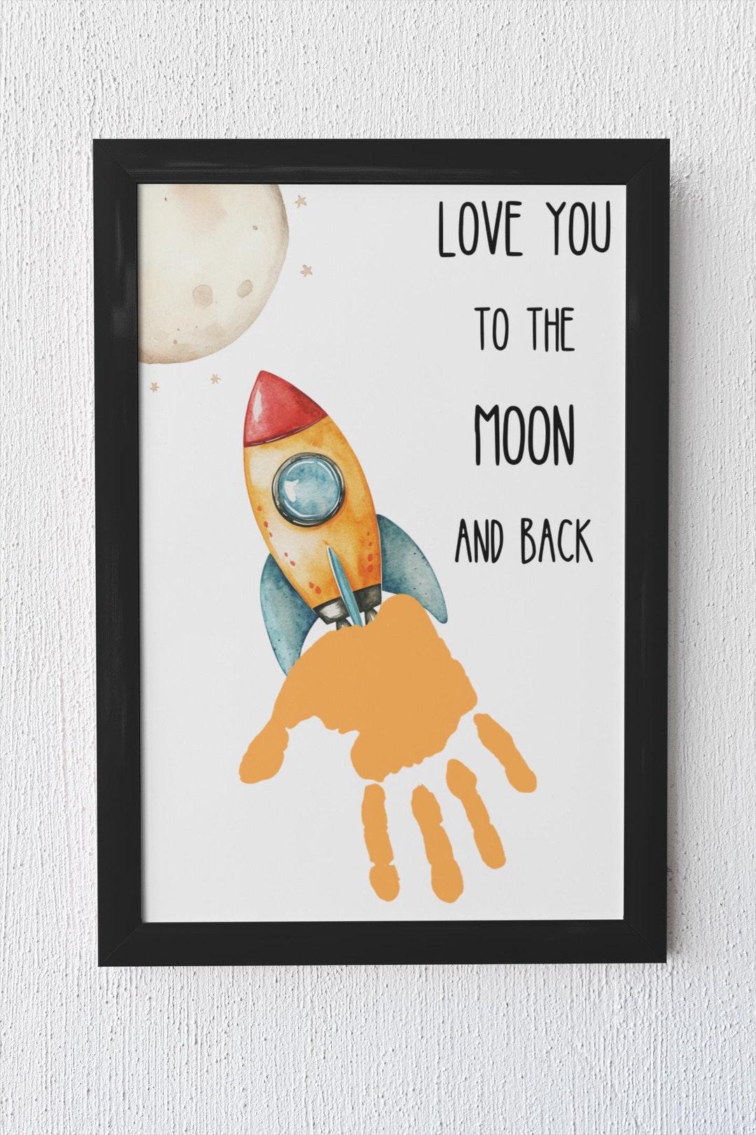 Rocket Handprint Art – Cute Keepsake Gift for Kids & Toddlers | Unique ...