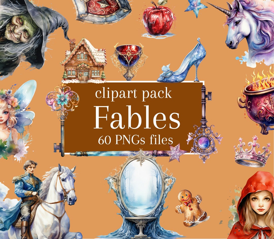 Fables and Fairytales 60 Clipart Pngs in 300 Dpi Easy to Download for ...