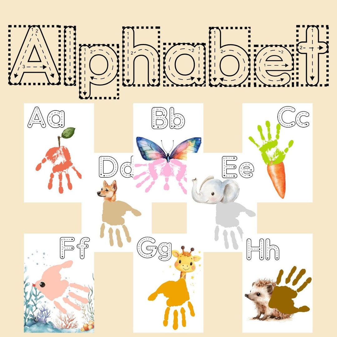 Alphabet Handprint Art – Craft for Kids & Toddlers | Homeschool ...