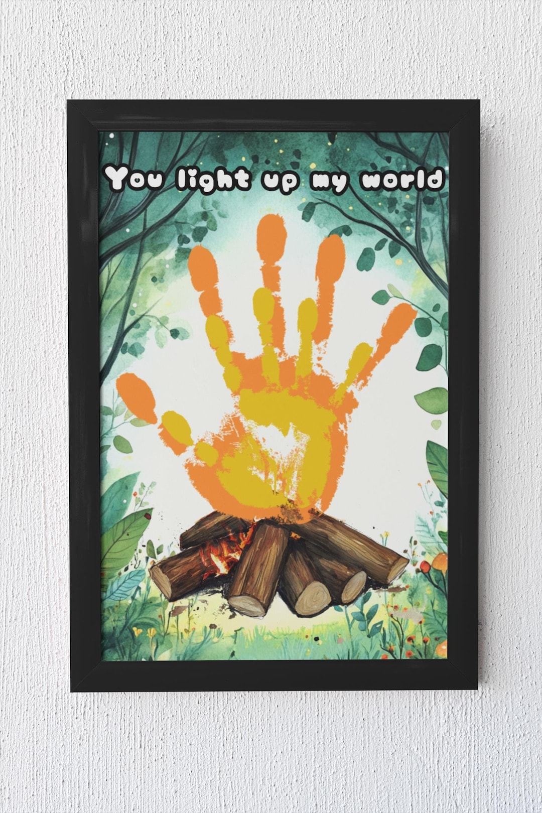 Campfire Handprint Art – Cute Keepsake Gift for Kids & Toddlers ...