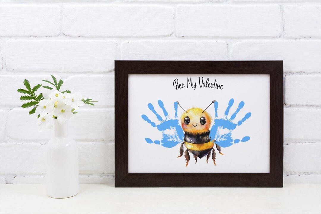 Bee Valentine Handprint Art: Kids Keepsake Craft (digital Download) - Etsy