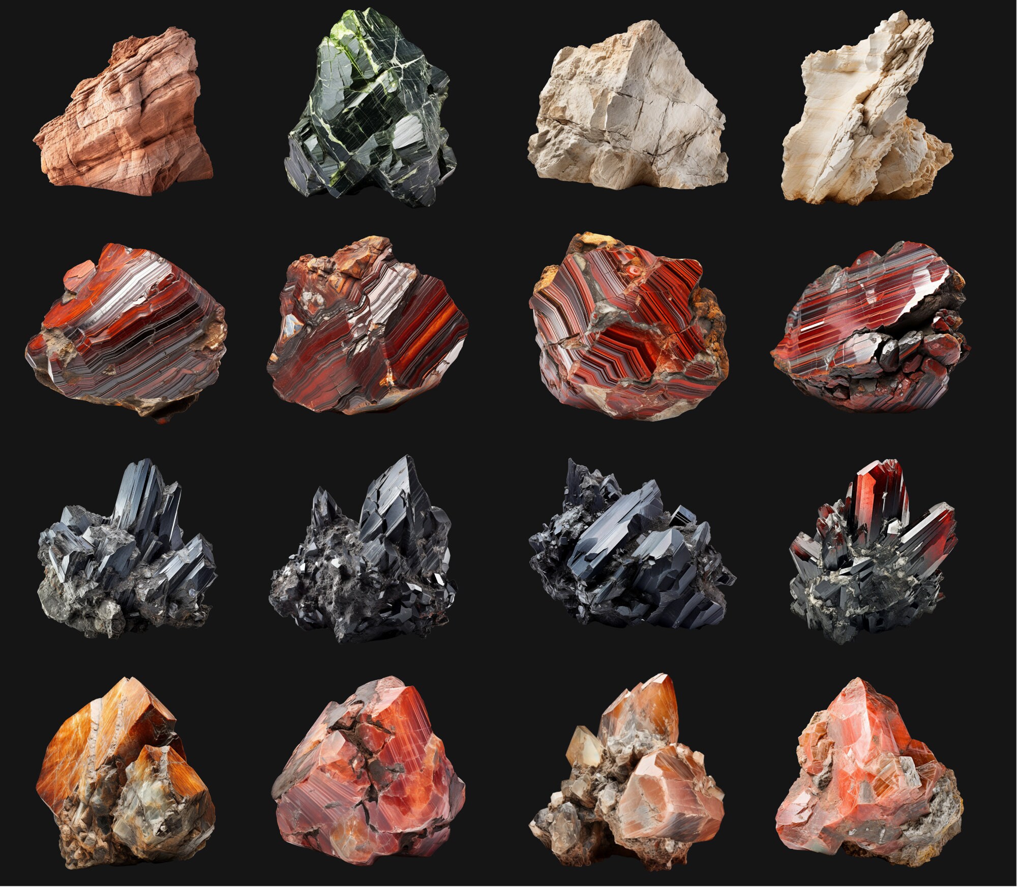 60 Geological Rocks and Minerals Clipart Bundle for Commercial Use Can ...