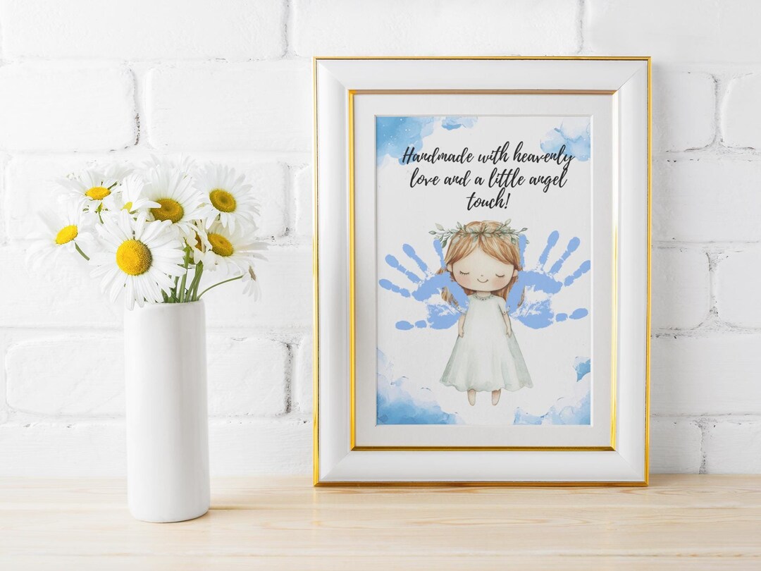 Little Angel Handprint Art – Cute Keepsake Gift for Kids & Toddlers ...