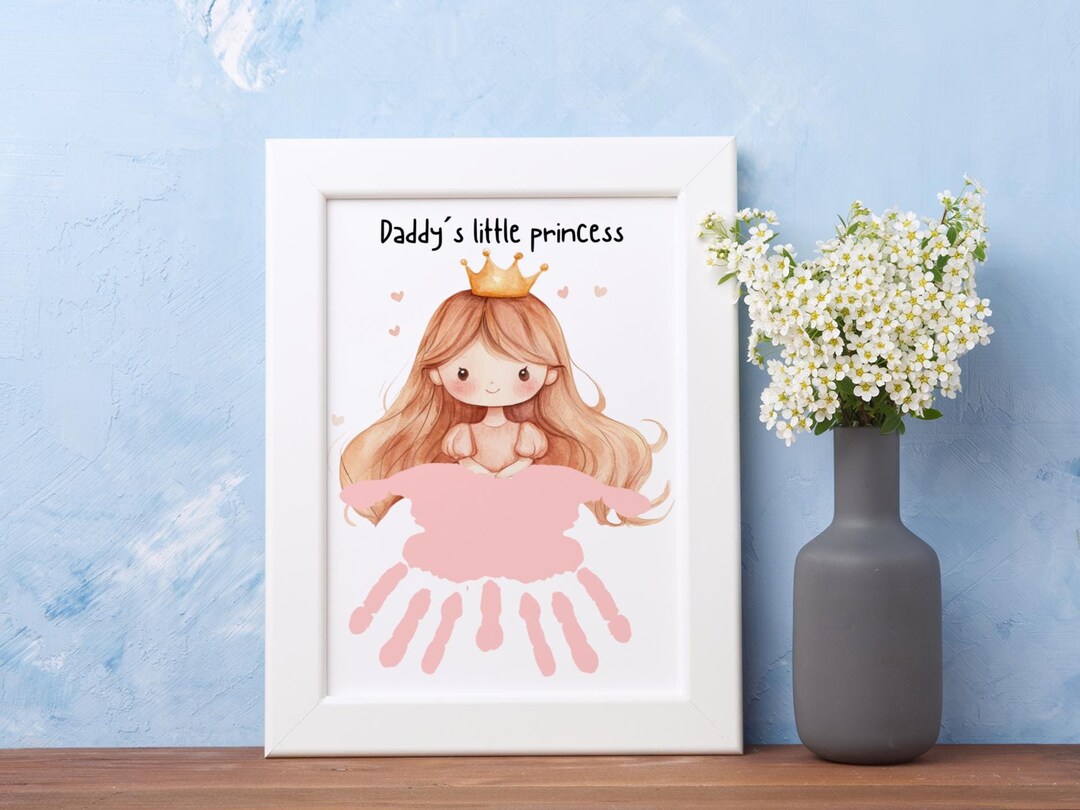 Princess Handprint Art – Cute Keepsake Gift for Kids & Toddlers ...