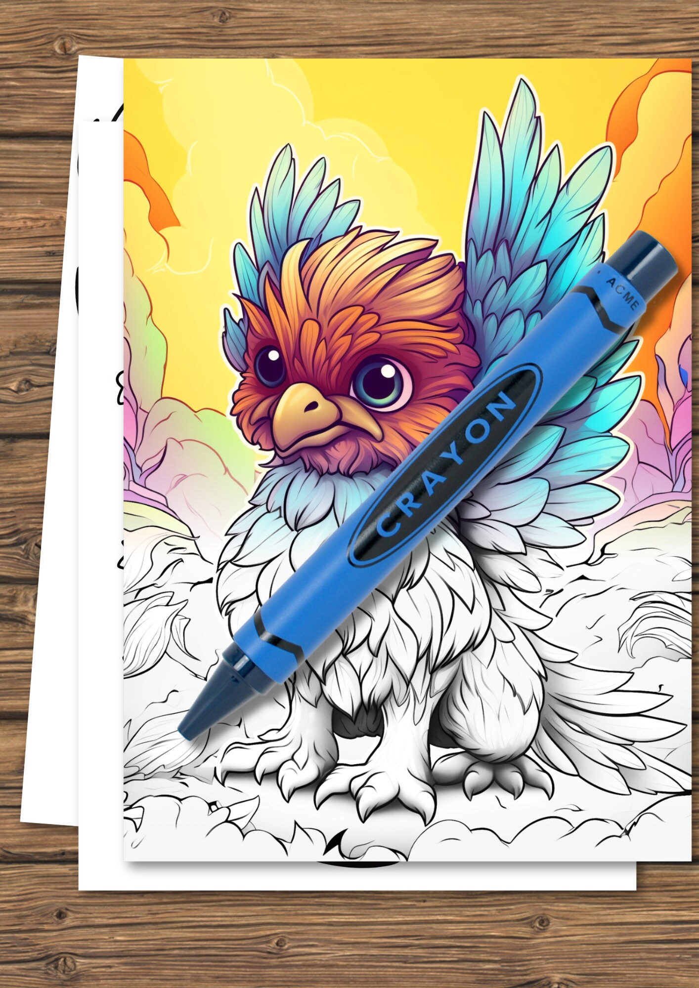 Cute Mythical Creatures Coloring Pages for Kids Spend - Etsy Australia
