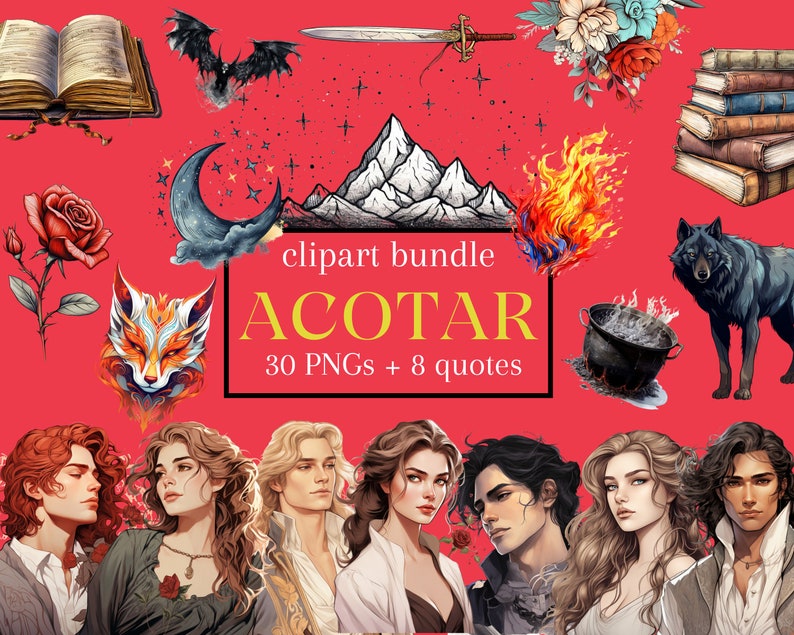 ACOTAR PNG Clipart for Web Designs, Instagram Post and Story Template ...