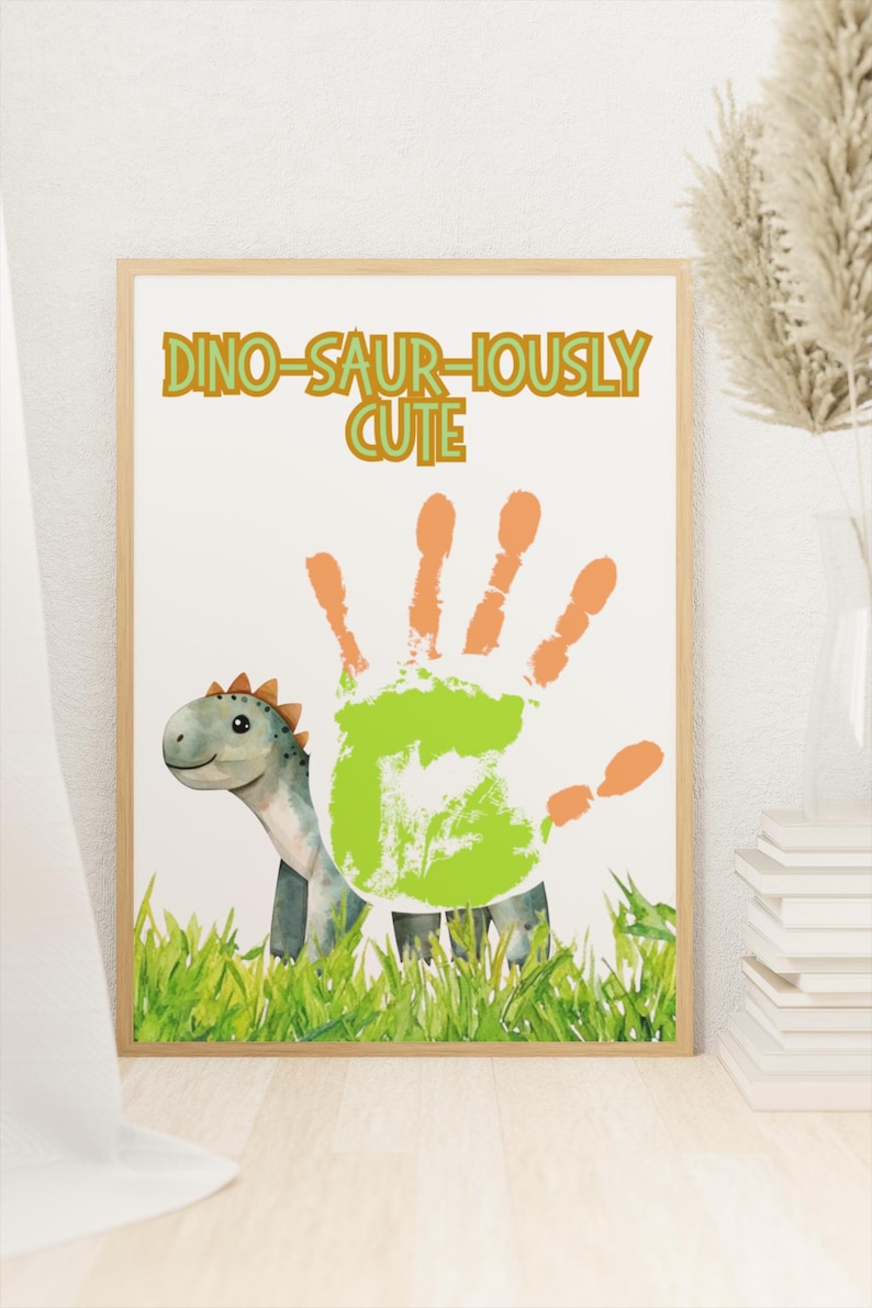 Dinosaur Handprint Art – Cute Keepsake Gift for Kids & Toddlers ...