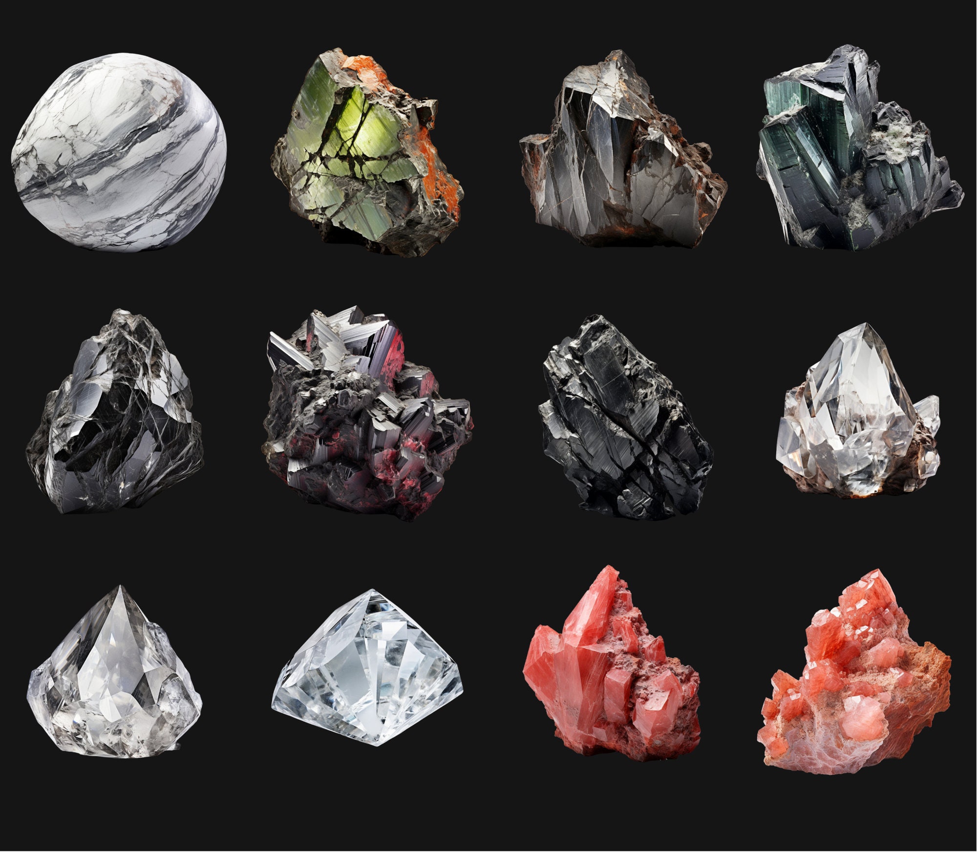 60 Geological Rocks and Minerals Clipart Bundle for Commercial Use Can ...