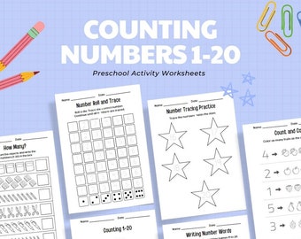 Numbers 1-20 Practice Trace, Write, and Identify Numbers 1-20 ...