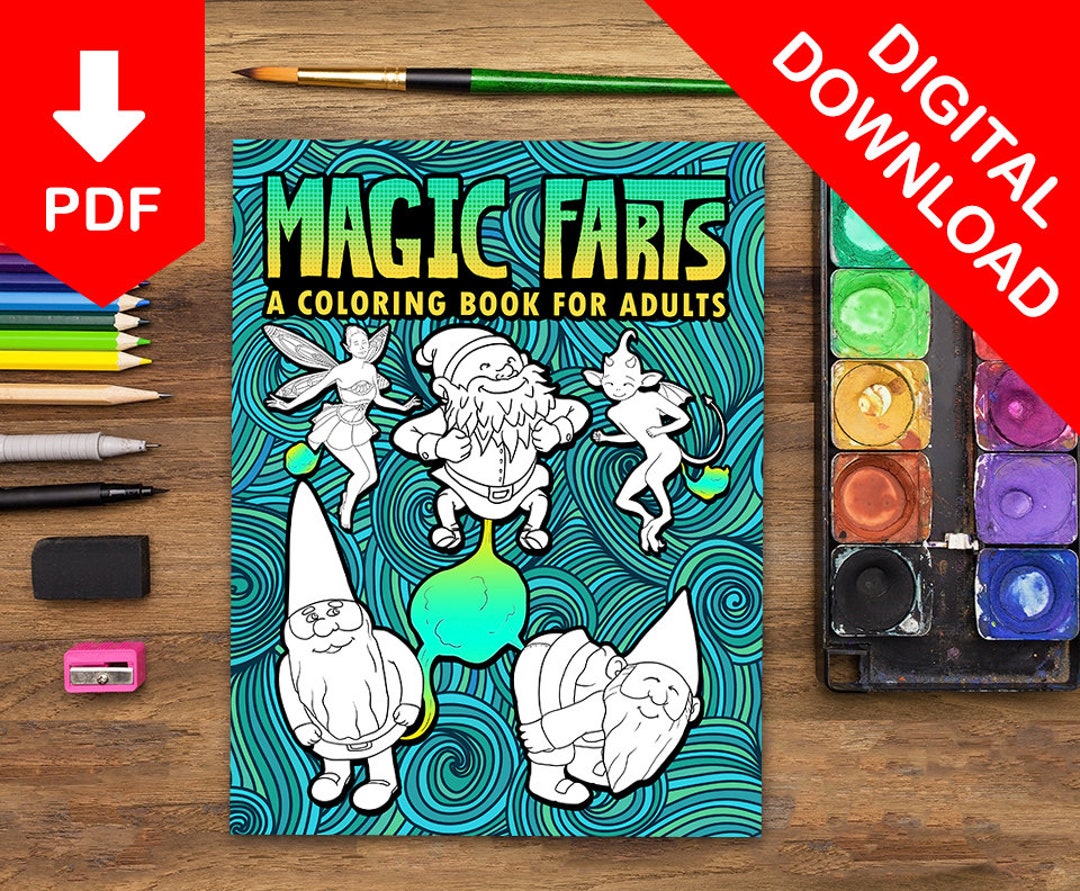 Magic Farts: 30 Coloring Pages for Kids & Adults - Digital Coloring ...