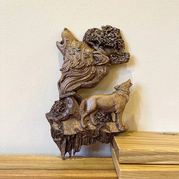 Carved Wolf - Etsy
