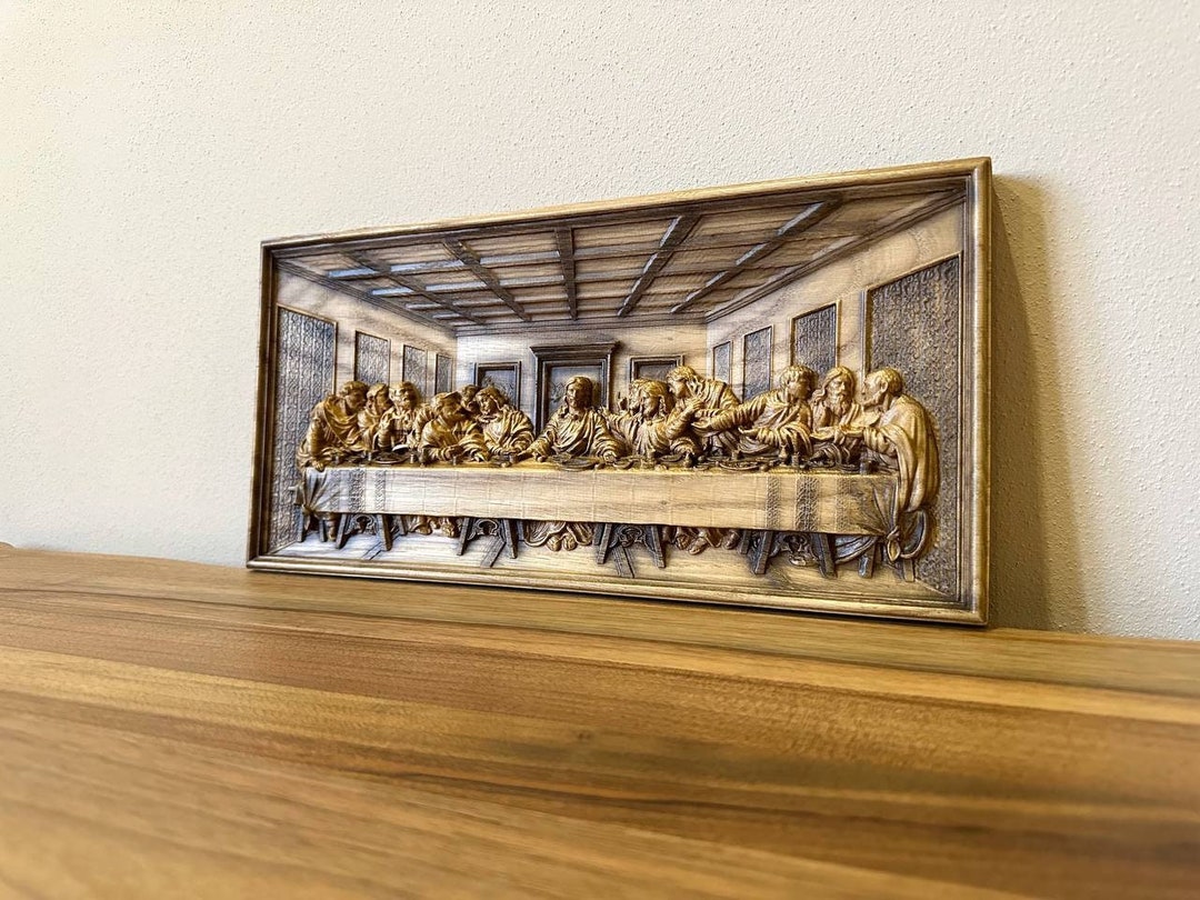 Icon of the Feast Dinner, Icon of the Last Supper of Jesus, Wooden ...