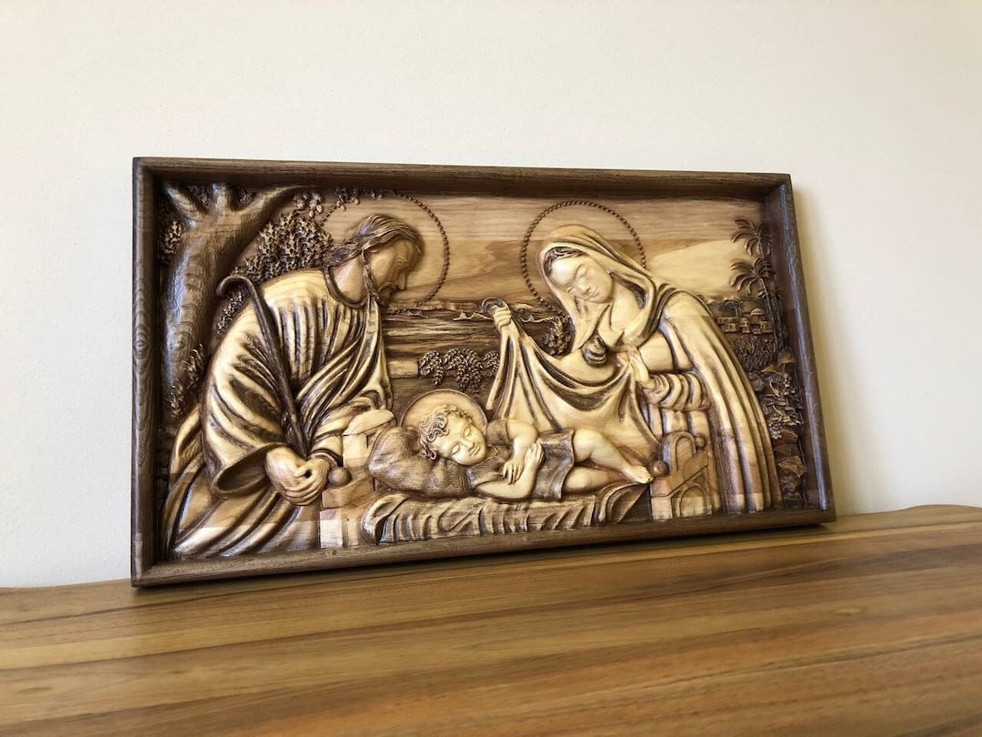 Holy Family, Wooden Carved, Icon of the Holy Family, Icons, Picture ...