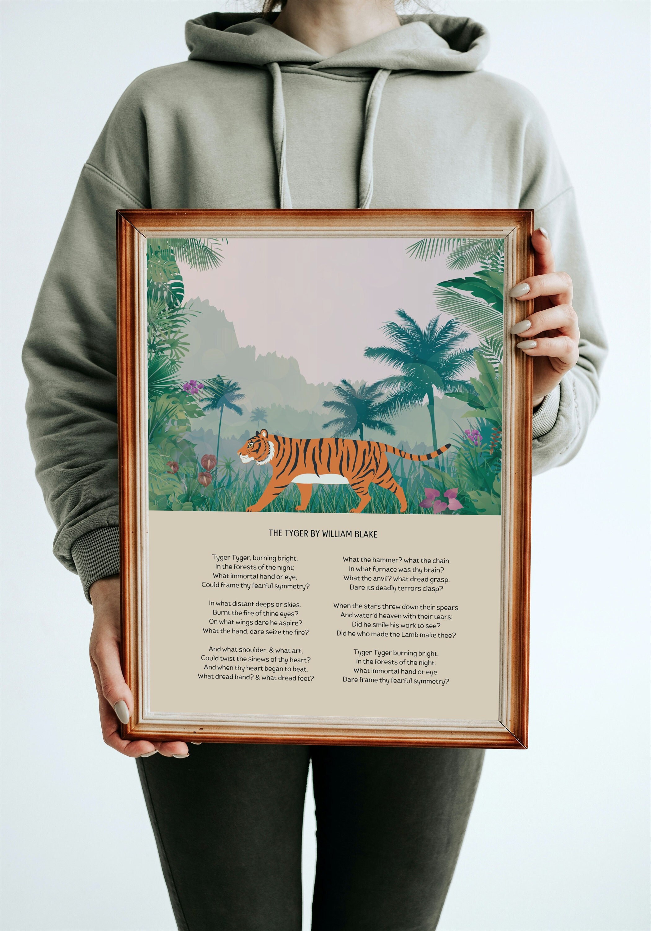 The Tyger by William Blake Poem Poster Digital Artwork - Etsy