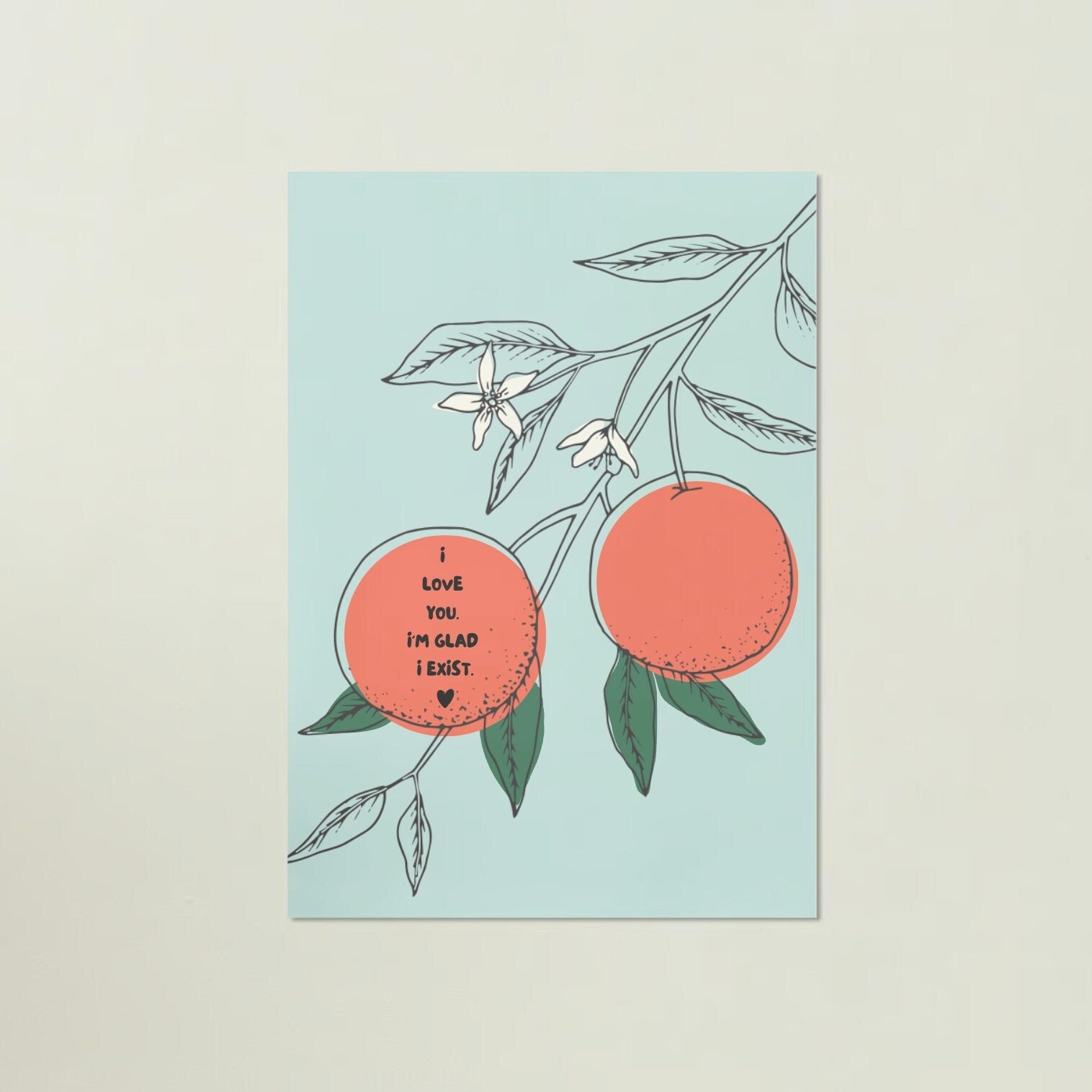 The Orange by Wendy Cope I Love You I'm Glad I Exist Poem Digital ...