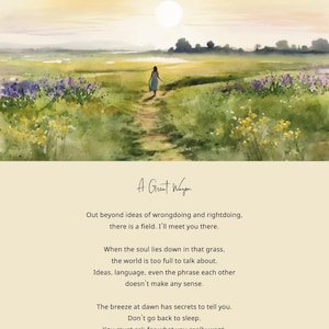 A Great Wagon by Rumi. Out Beyond Ideas of Wrongdoing and Rightdoing ...