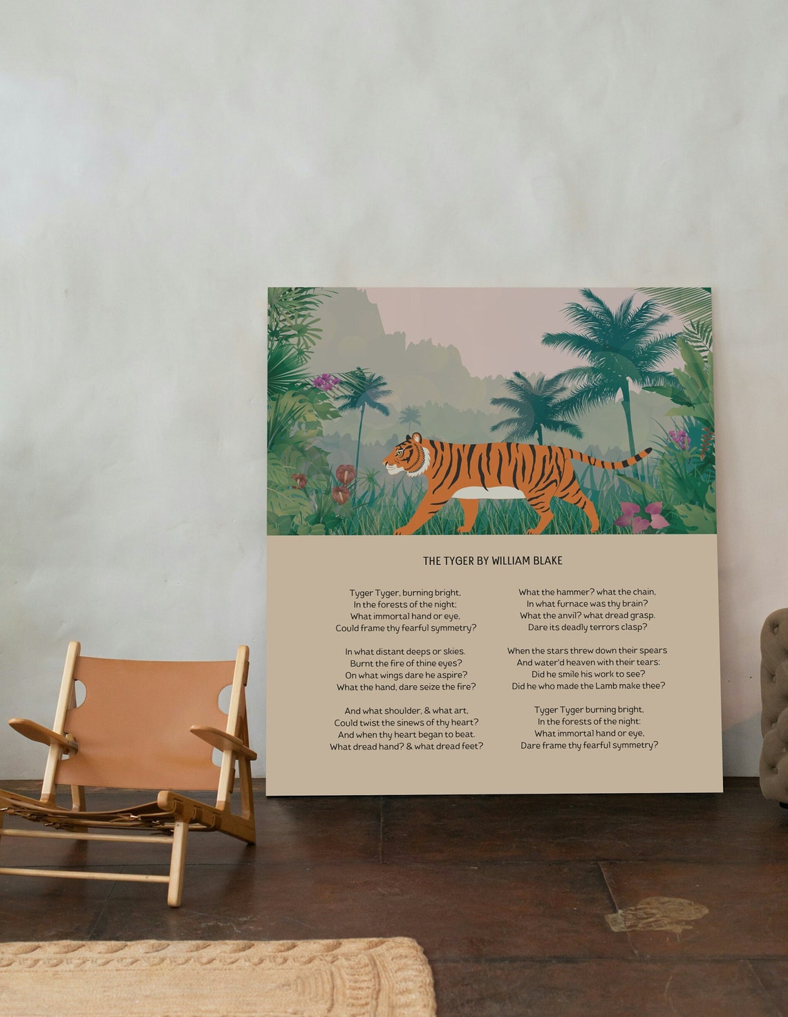 The Tyger by William Blake Poem Poster Digital Artwork - Etsy