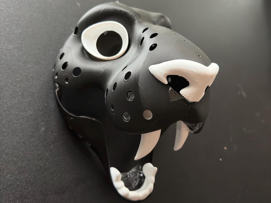 Sabertooth | Smilodon | Feline Fursuit Headbase | 3D Printed in PLA ...