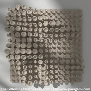Paragami Mushroom Wall | Modern 3D Printed Geometric Wall Art With 225 ...