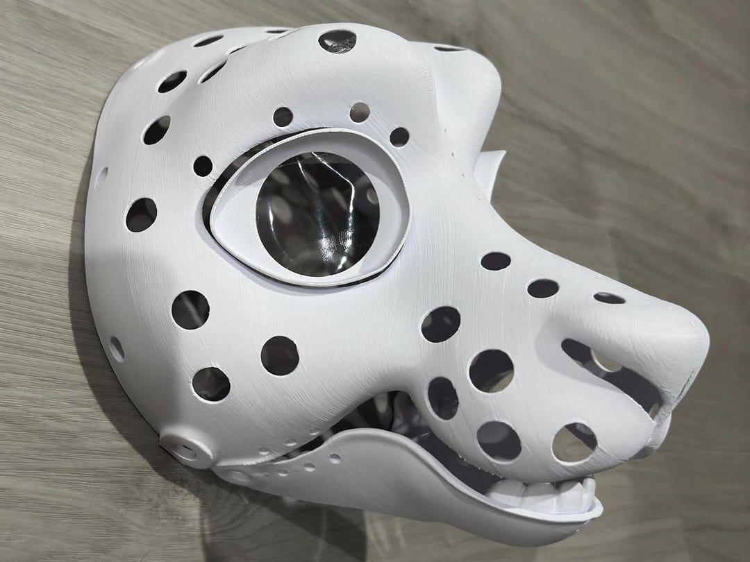 Goat Lamb Sheep Fursuit Headbase 3D Printed in PLA Furry Head Base Mask ...