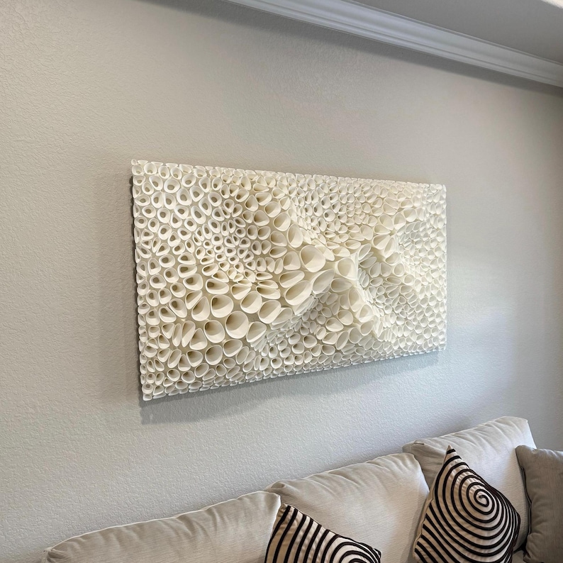 Paragami Coral Sponge | Modern 3D Printed Geometric Wall Art With 675 ...
