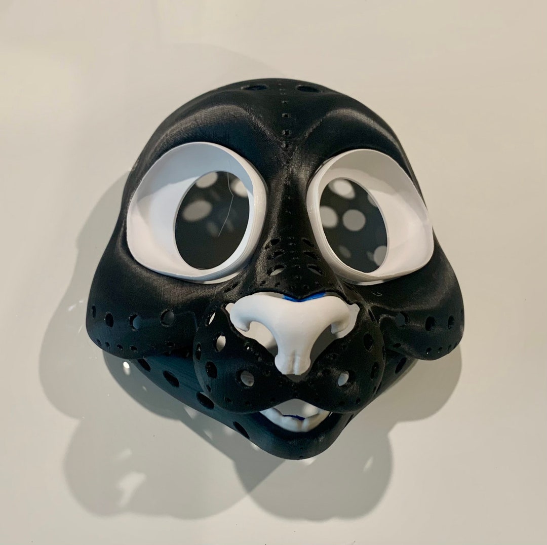 Kitty Cat | Feline Fursuit Headbase | 3D Printed in PLA | Furry Head ...