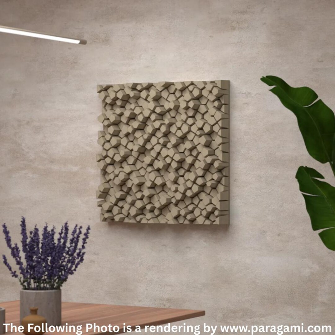 Paragami Random Pentagon | Modern 3D Printed Geometric Wall Art With ...