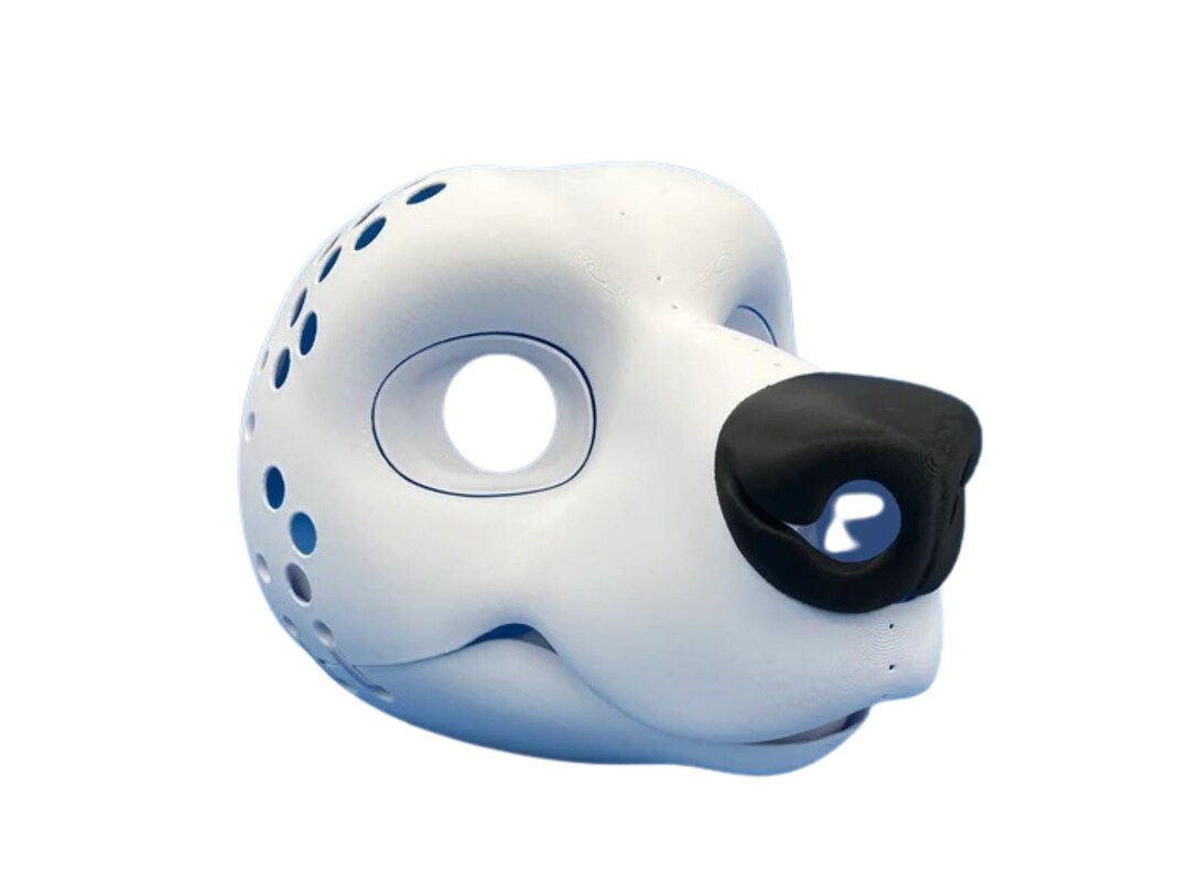 Polar Bear Fursuit Headbase 3D Printed in PLA Furry Head Base Mask ...
