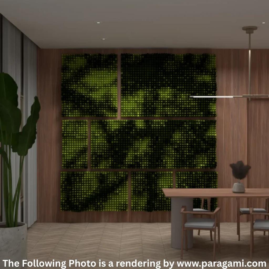 Paragami Tree Shadow | Modern 3D Printed Geometric Wall Art With 4225 ...