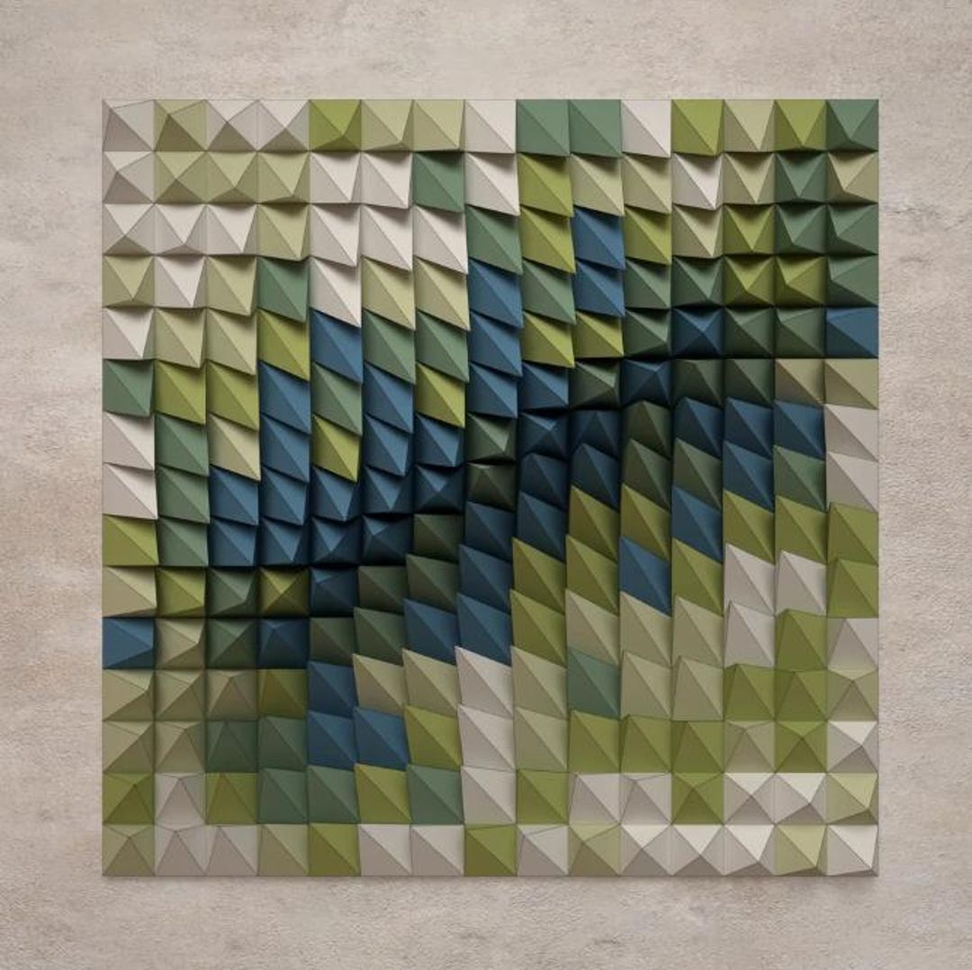Tectonic Collision | Modern 3D Printed Geometric Wall Art With 225 ...