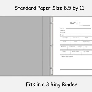 Realtor Client Management, Printable Real Estate Client Organizer ...