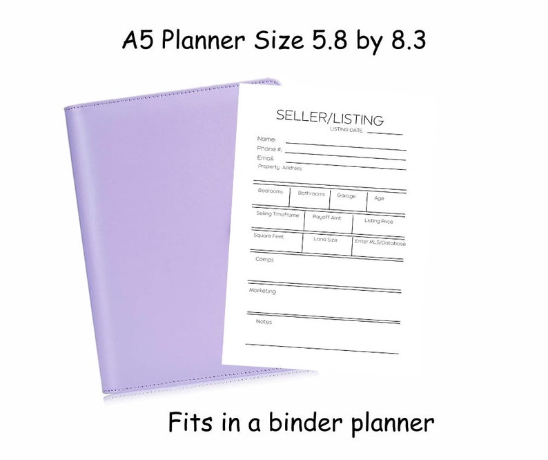 Realtor Client Management, Printable Real Estate Client Organizer ...